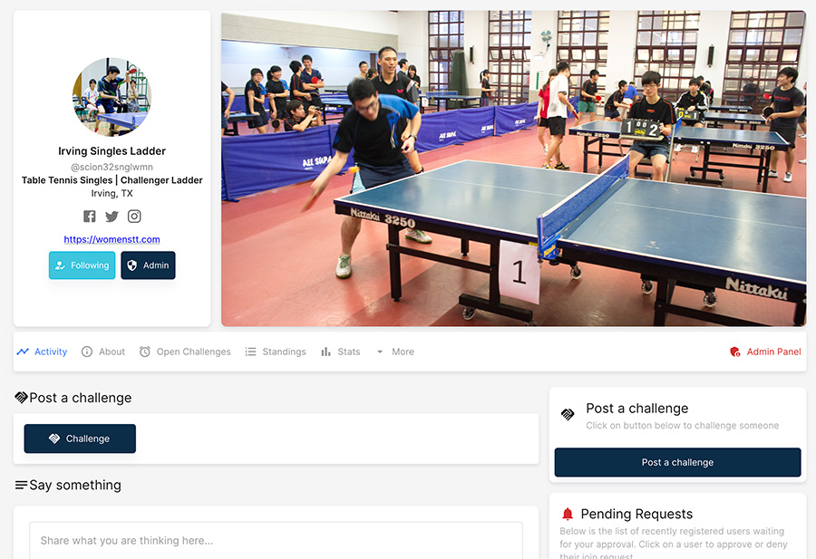 Challenger Sports Ladder | FidGrit